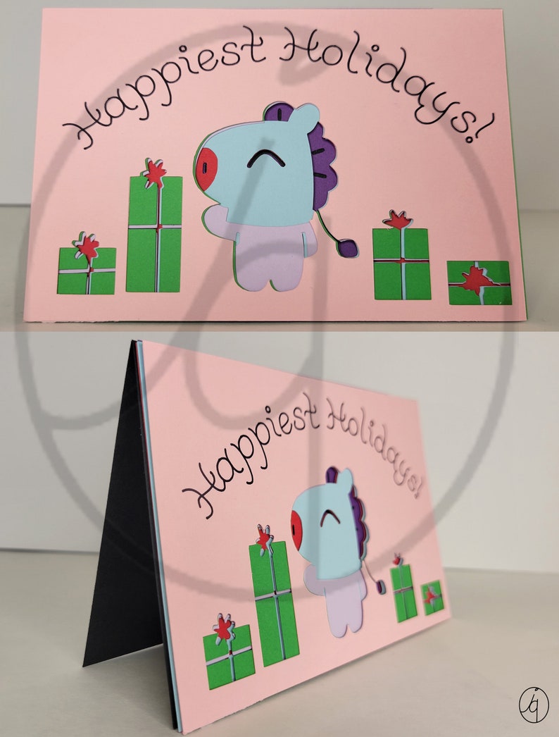 Customizable BT21 Inspired Holiday Blank Cards - Etsy