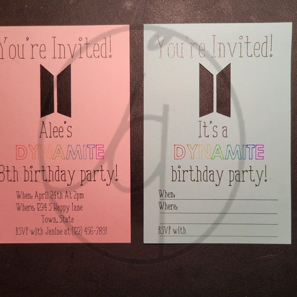 Bts Birthday Invitation - Etsy