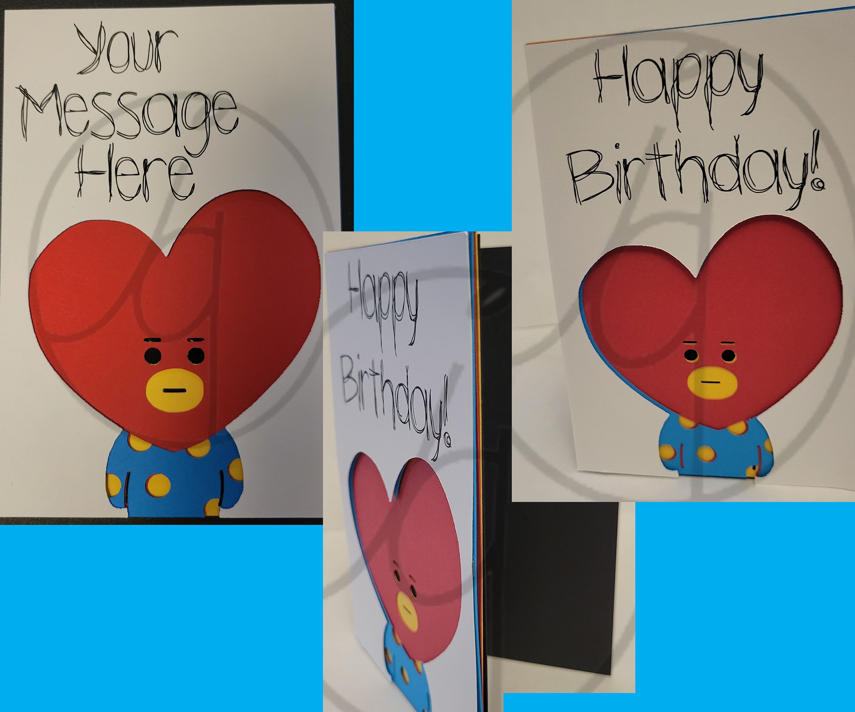 Fully Customizable BT21 Inspired Blank Cards - Etsy