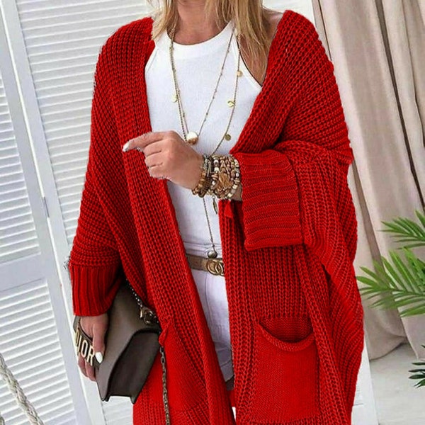 Open Front Sweater - Etsy