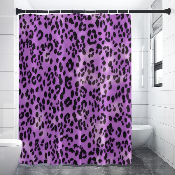 Leopard Print Shower Curtain Etsy