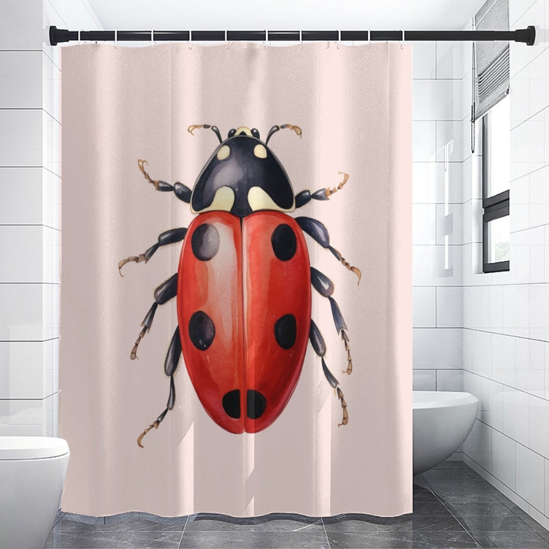 Ladybug Shower Curtain - Etsy