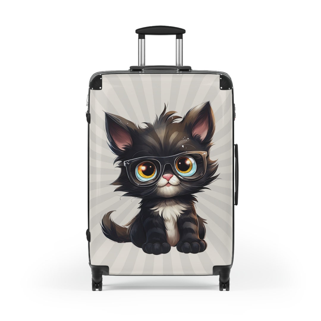 Black Cat Suitcasem, Cute Cat Luggage, Travel Bag - Etsy