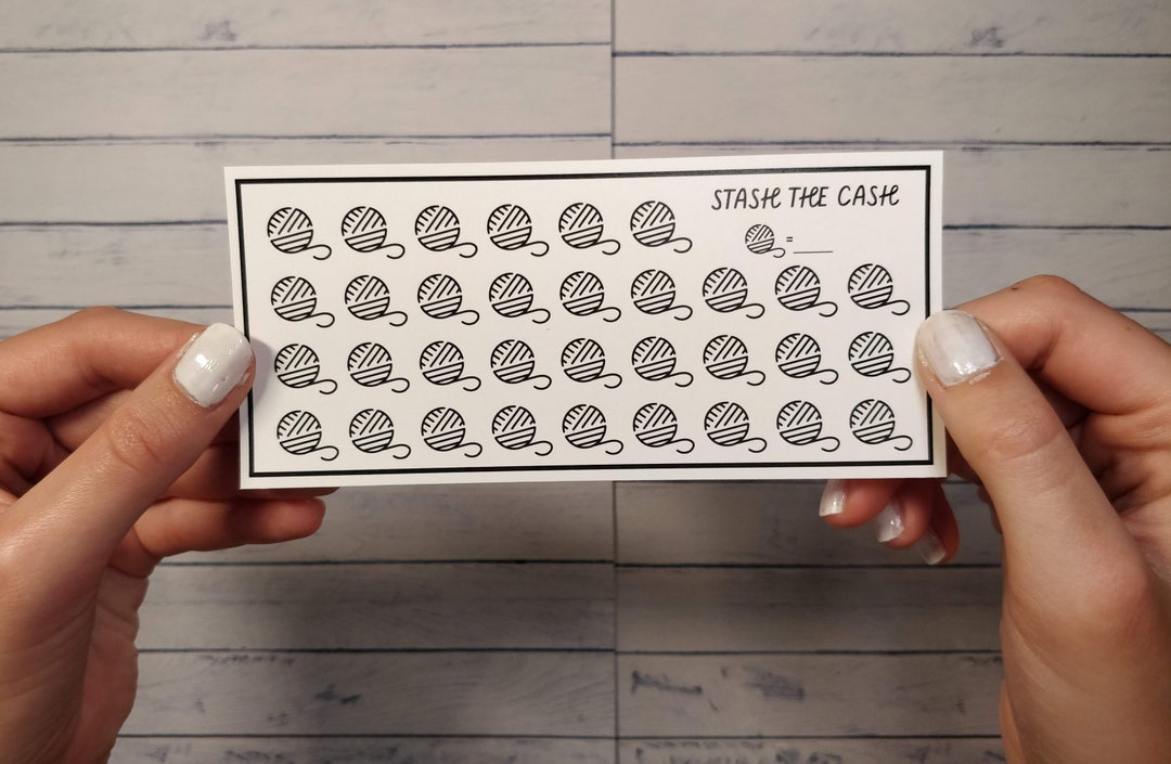 Stash the Cash Yarn Savings Challenge Fits A6 Digital Download - Etsy