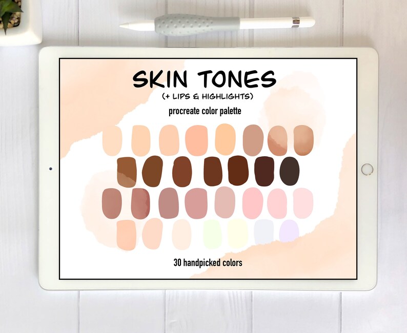 Skin Tones Color Palette, Procreate Palette, iPad Procreate Tool, Color ...