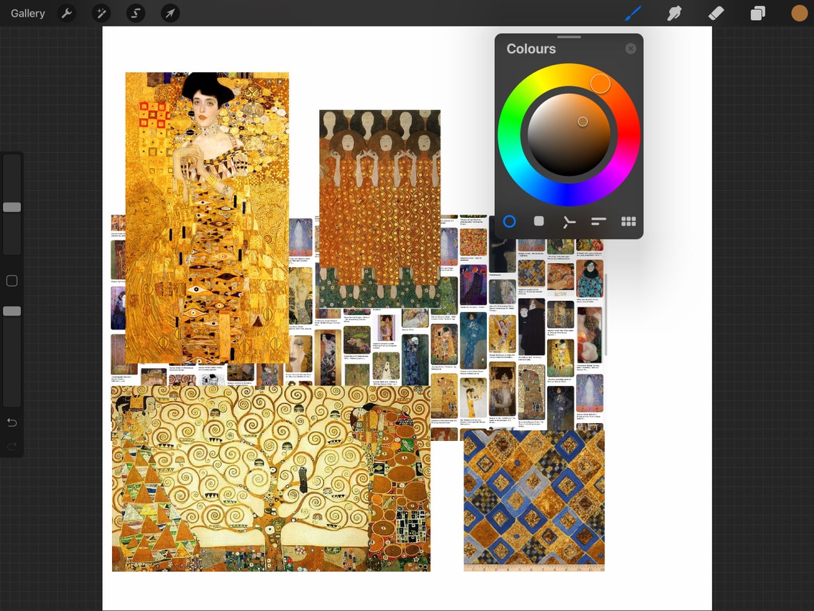Klimt's Aesthetics, Procreate Color Palette, iPad Procreate Tool, Color ...