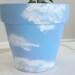 Sky Terracotta Pot-4.5 Inch, Sky, Earth Decor, Sky Art, Cloud Art ...
