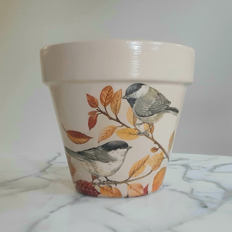 Fall Clay Pot - Etsy