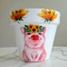 Pig Planter-6 Inch Pig Gifts Pig Flowerpot Sunflowers - Etsy