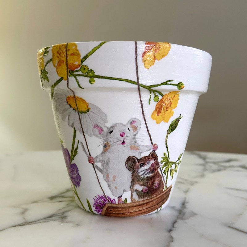 Cute Plant Pot Mice - Etsy