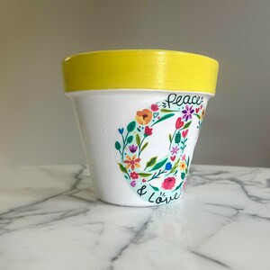 Peace Planter, Peace Flowerpot, Hippie Gifts, 60's Gifts, Indoor ...