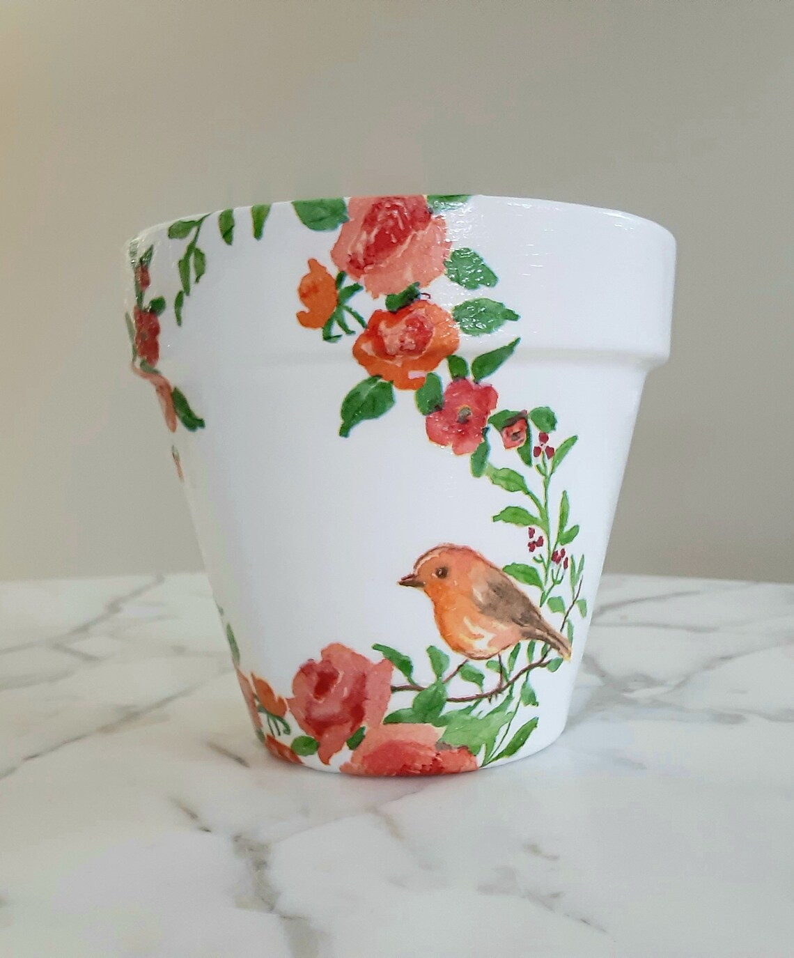 Bird Flowerpot-6 Inch Bird Clay Pot Bird Planter Terracotta | Etsy