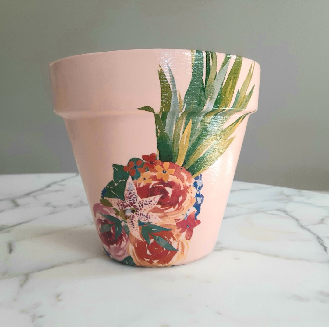 Pineapple Clay Pot-6 Inch, Clay Pots, Clay Planters, Pineapples ...