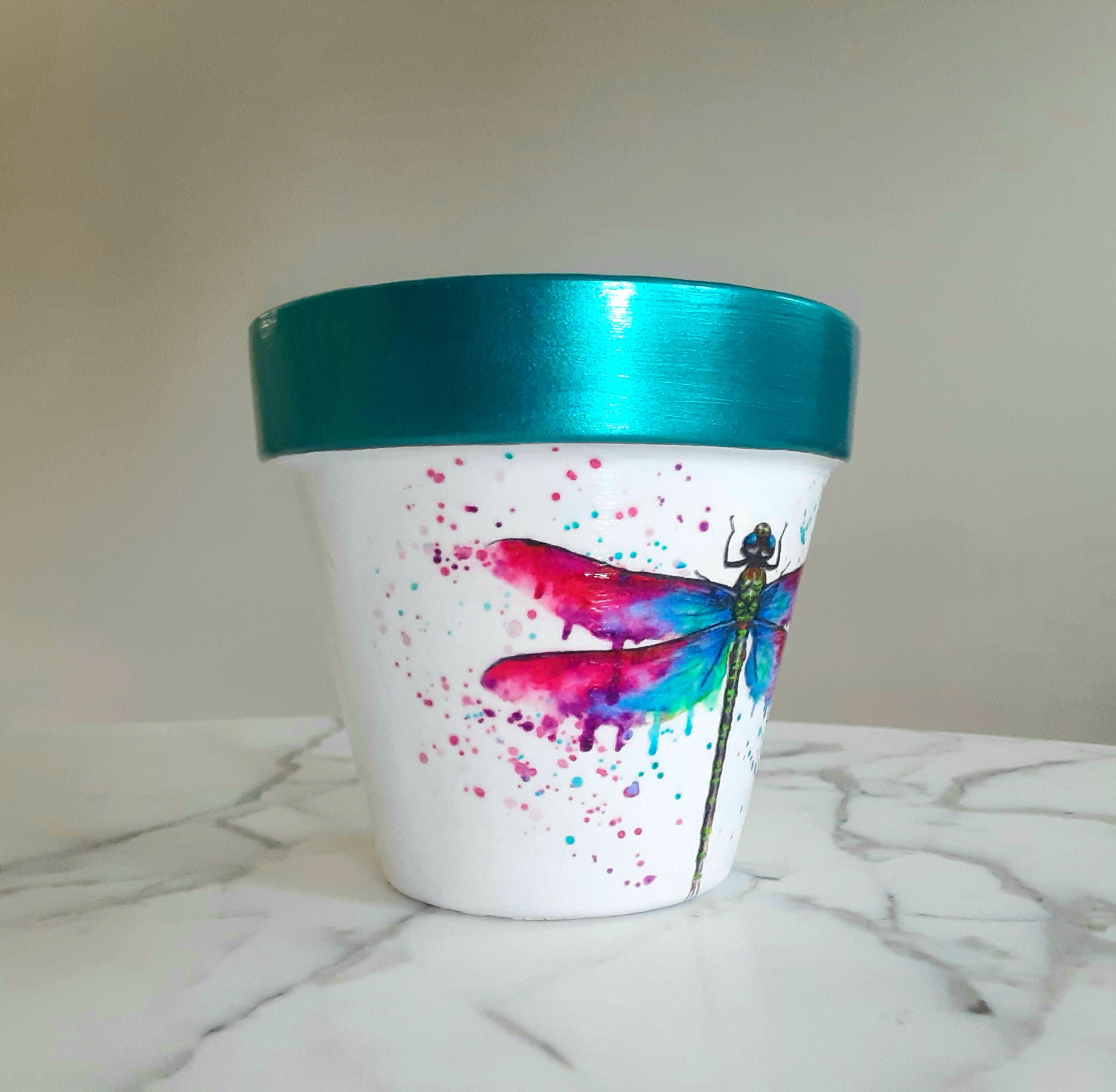 Dragonfly Plant Pot-6 Inch Dragonfly Planter Dragonfly - Etsy