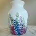 Flower Vase, Lupine Flowers, Glass Vase, Decoupage Vase, Floral Vase ...