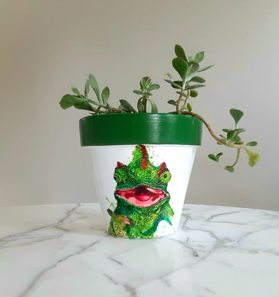 Lizard Planter-6", Lizard Gifts, Reptile Decor, Iguana Plant Pots ...