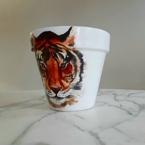 Tiger Flowerpot-6 Inch, Tiger Gift, Jungle Gift, Tigers, Indoor Planter ...