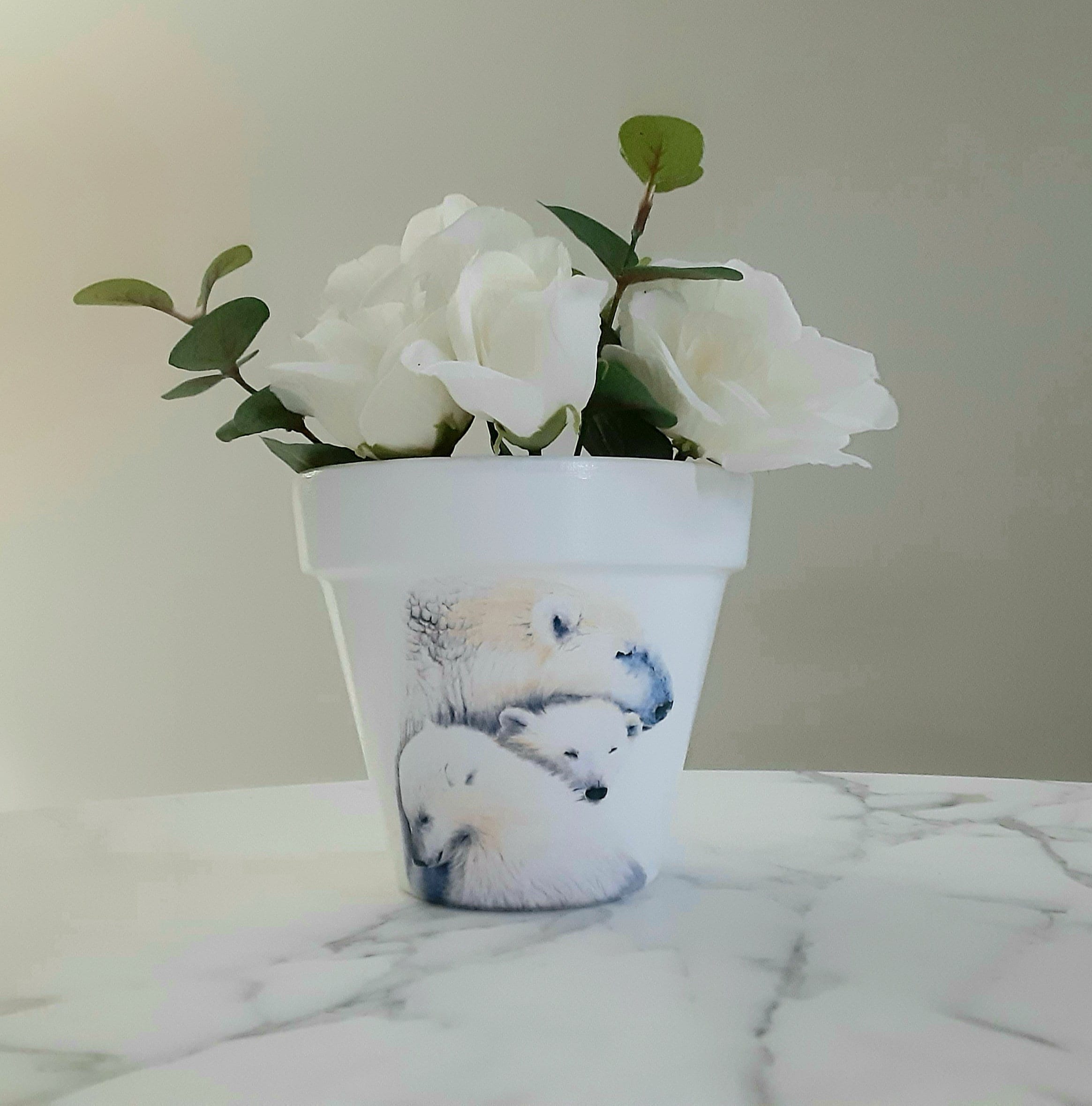 Polar Bear Planter-6 Polar Bear Gifts Animal - Etsy