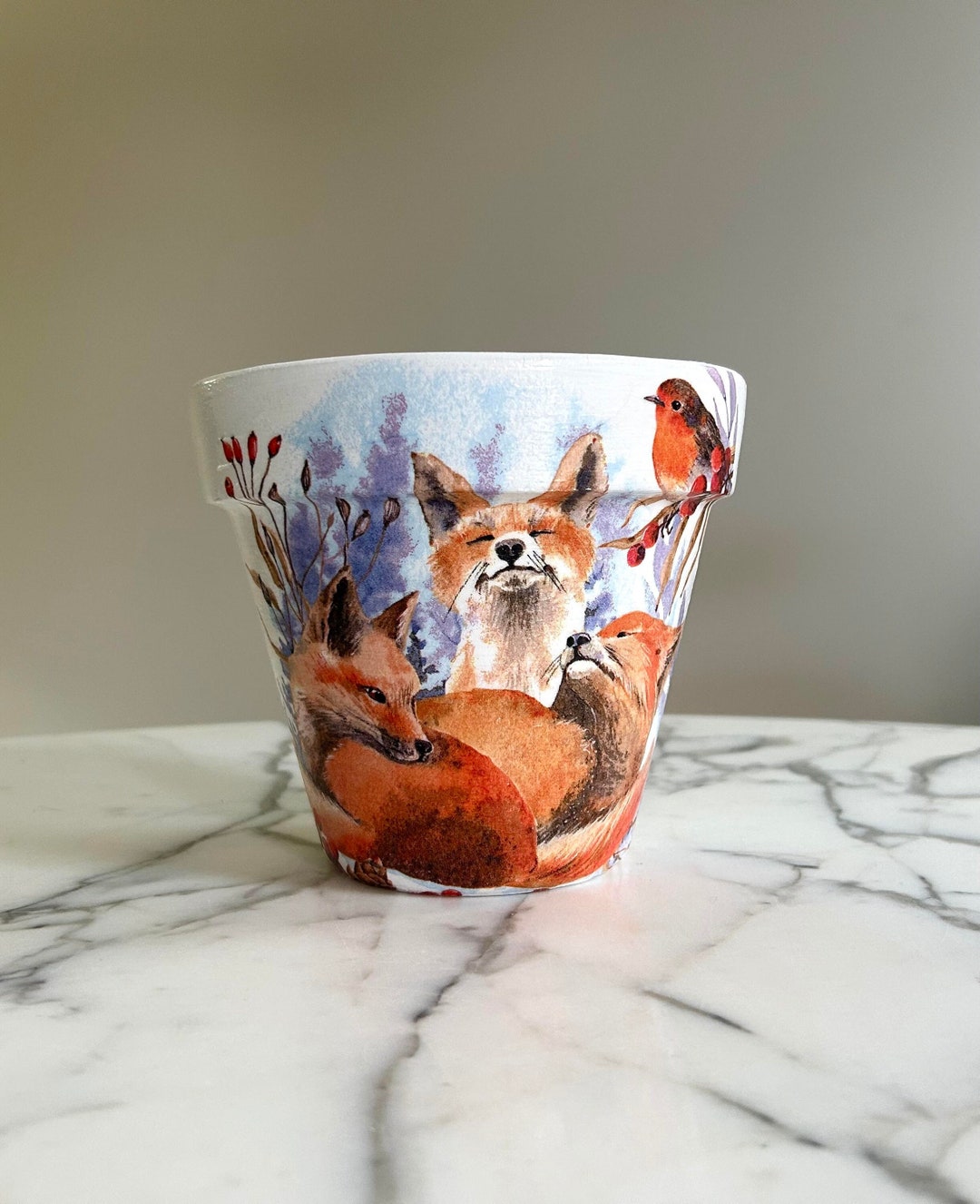 Fox Planter, Fox Gifts, Red Fox Decor, Indoor Planters, Animal Lover ...