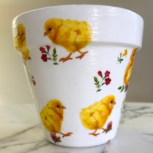 Chicks Clay Pot: Easter Spring Planter, 6" - Etsy