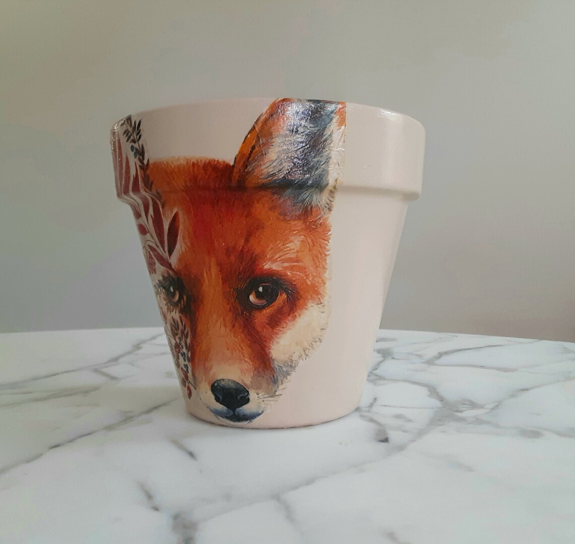 Fox Flowerpot-6 Inch Fox Planters Fox Decor Fox Gifts - Etsy