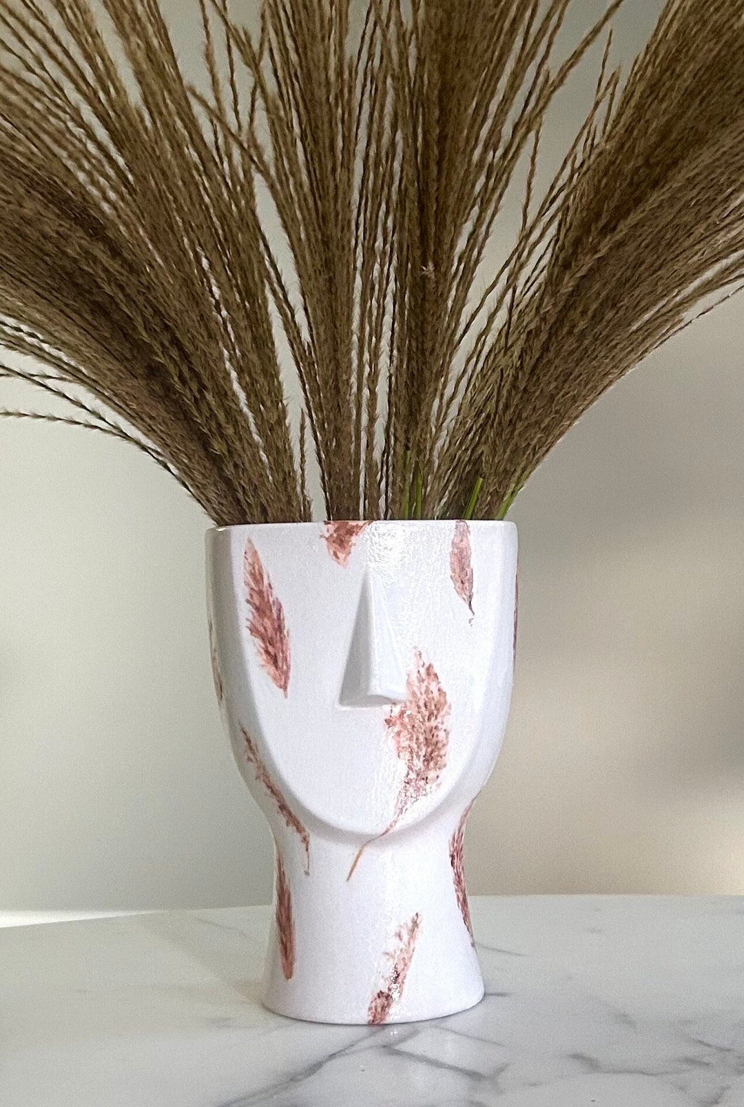 Abstract Face Vase, Minimalistic Vases, Ceramic Vase, Boho Decor, Boho ...