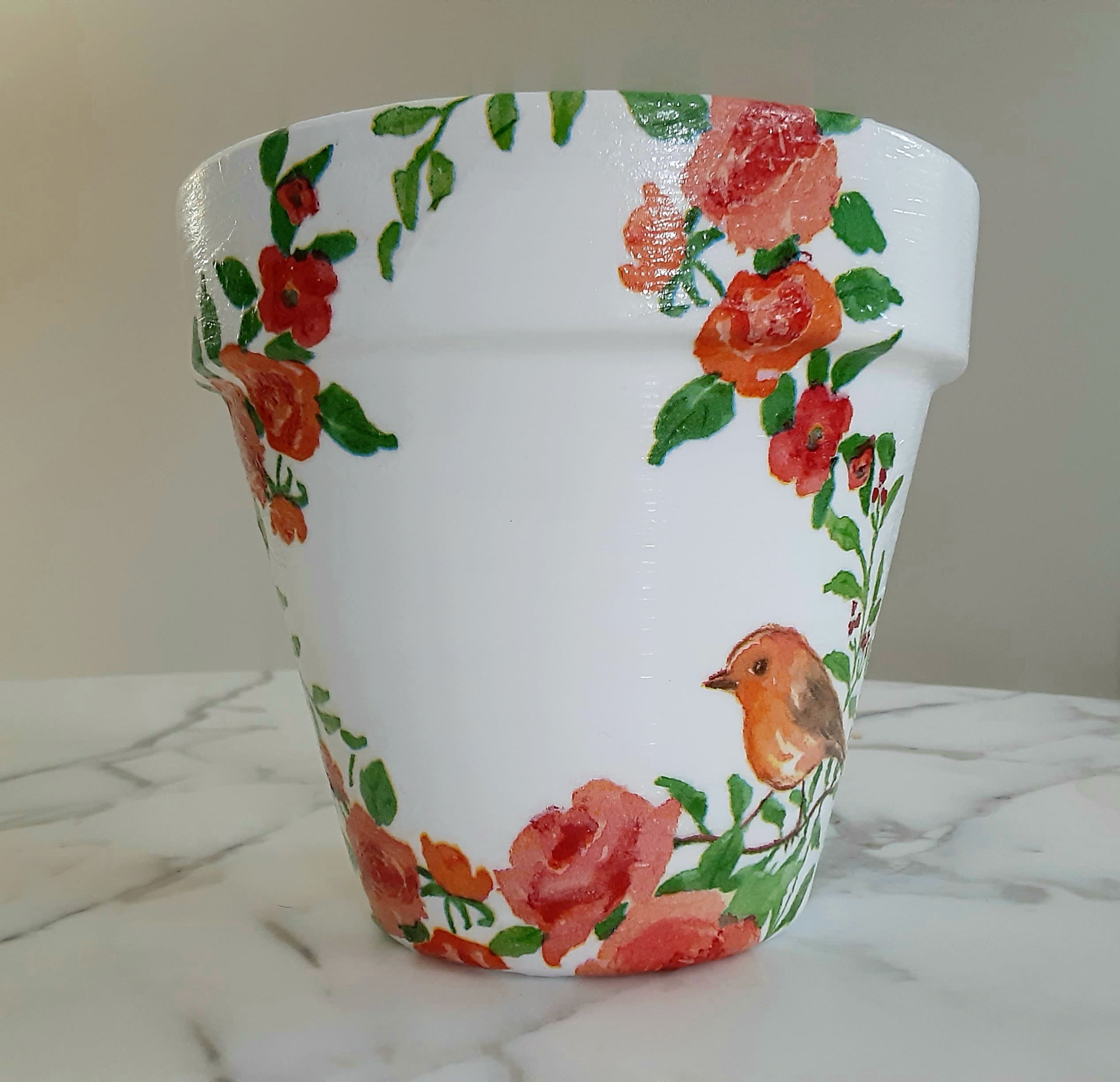 Bird Flowerpot-6 Inch Bird Clay Pot Bird Planter Terracotta | Etsy