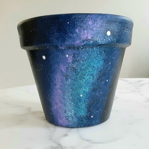 Galaxy Flowerpot-6-inch, Galaxy Plant Pots, Space Planters, Hand ...