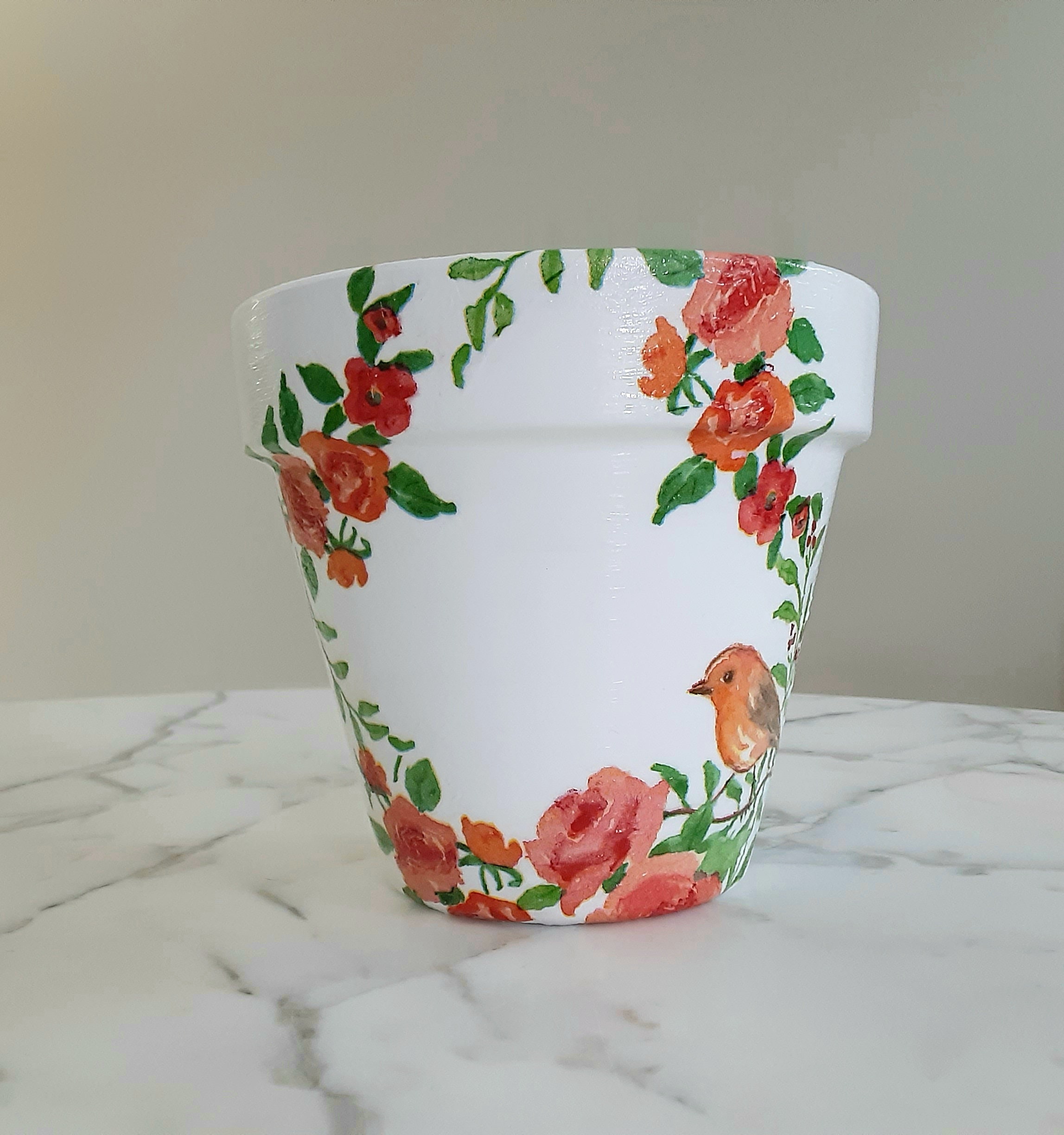 Bird Flowerpot-6 Inch Bird Clay Pot Bird Planter Terracotta | Etsy