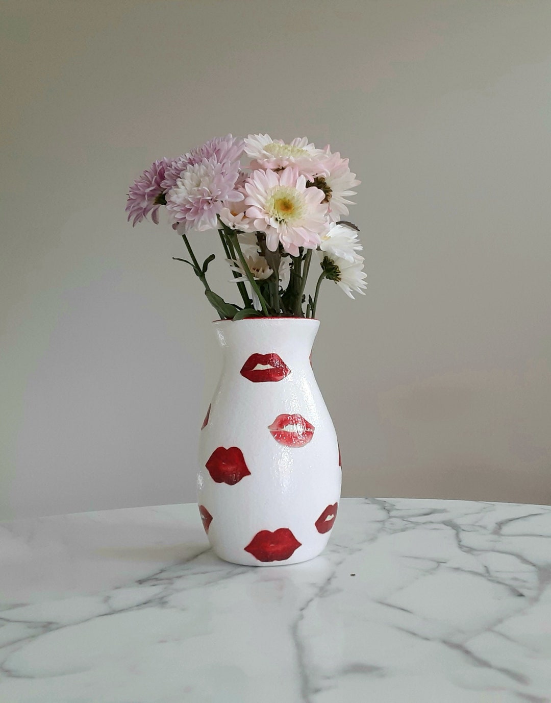 Lips Flower Vase, Valentine's Day Gifts, Make up Gifts, Decorative Vase, Love Gift, Lip Vases ...