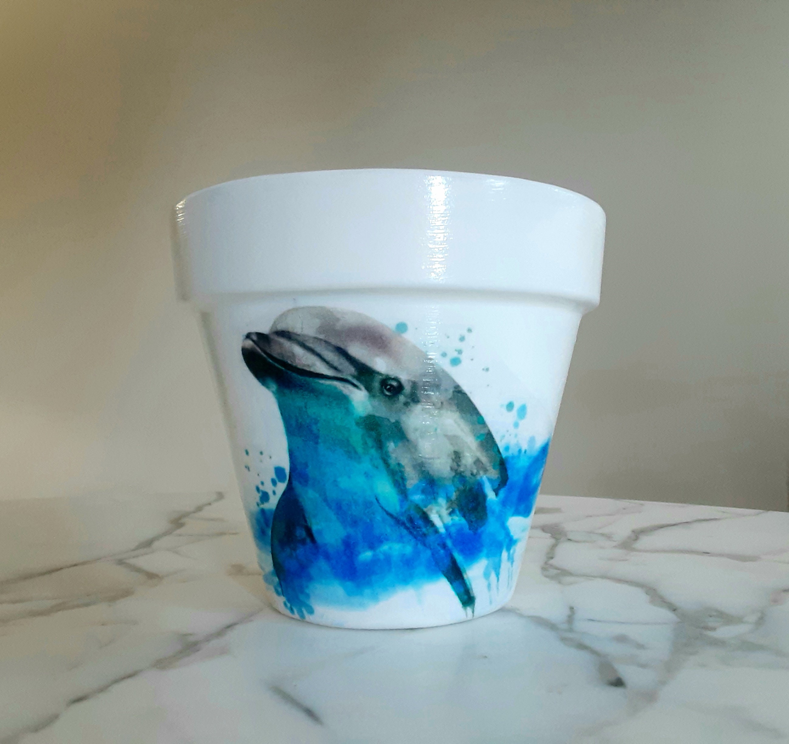 Dolphin Planter-6 Inch Dolphin Flowerpot Dolphin Gifts - Etsy