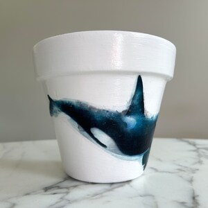 Orca Whale Flowerpot-6 Inch, Orca Whale Gifts, Killer Whale Gifts, Whale Plant Pots, Ocean ...