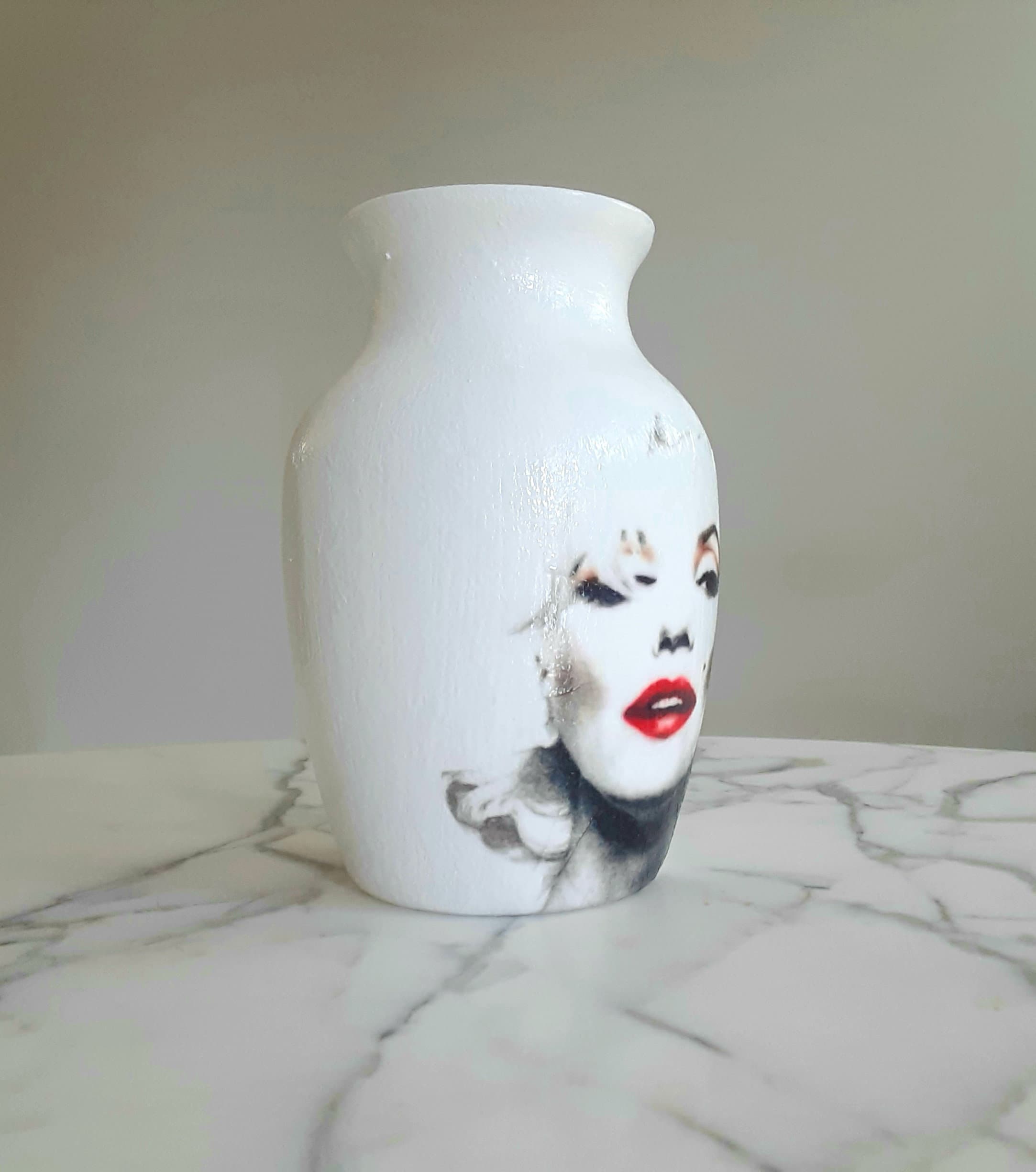 Marilyn Monroe Vase: Decoupage Glass Vase, 7-inch, Vases - Etsy