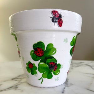 Irish Planters, St. Patty's Day Gift, Ladybug Planters, Indoor Planter ...