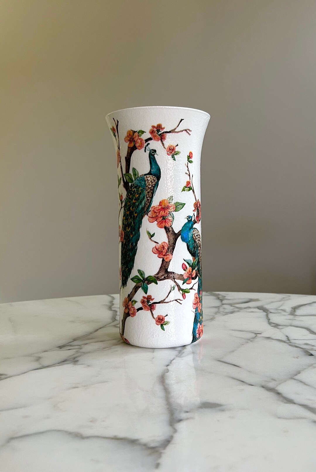 Peacock Vase, Peacock Flower Vase, Glass Vase, Peacock Gifts, Peacocks, Flower Vases, Vases ...