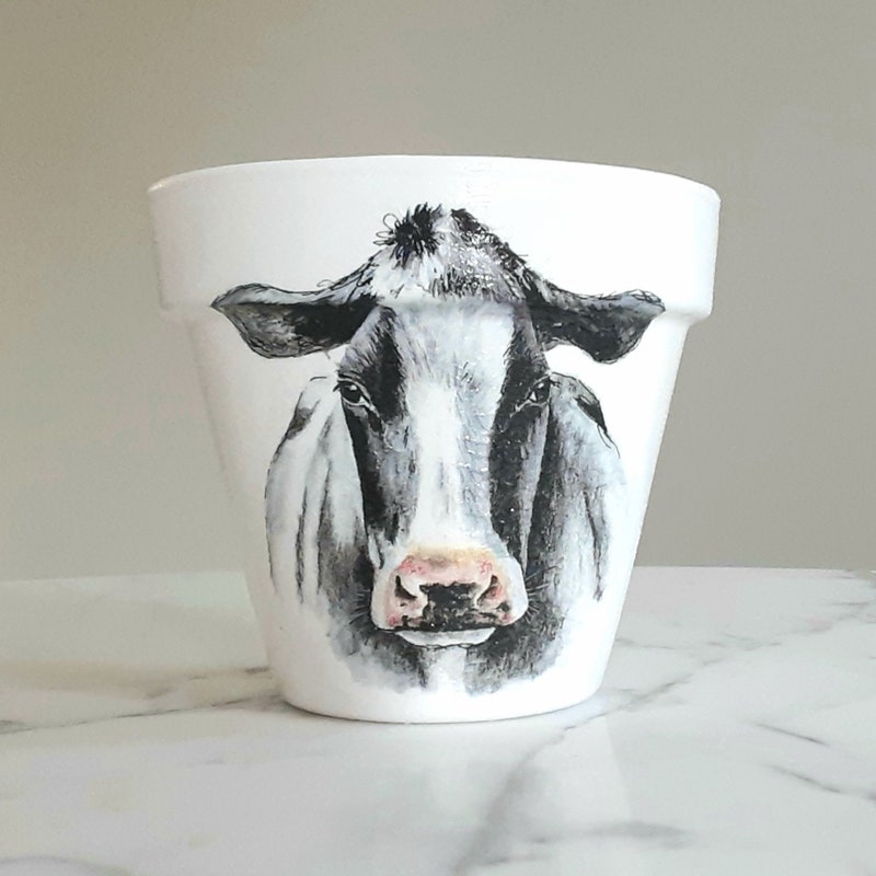 Cow Flower Pot - Etsy