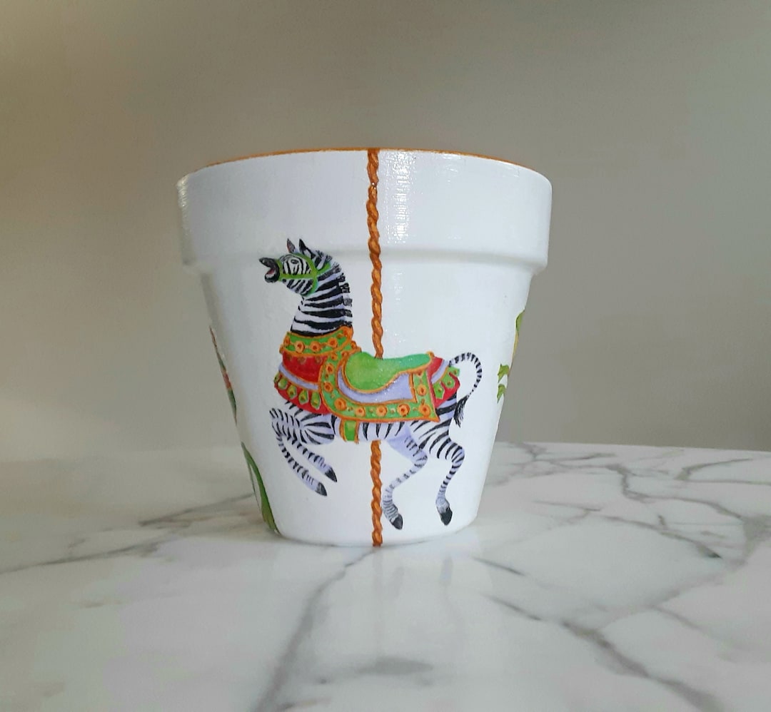 Carousel Plant Pot-6 Inch, Carousel Decor, Merry-go Round, Indoor ...