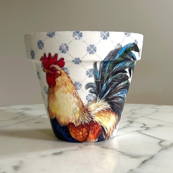 Wooden Chicken Planter - Etsy