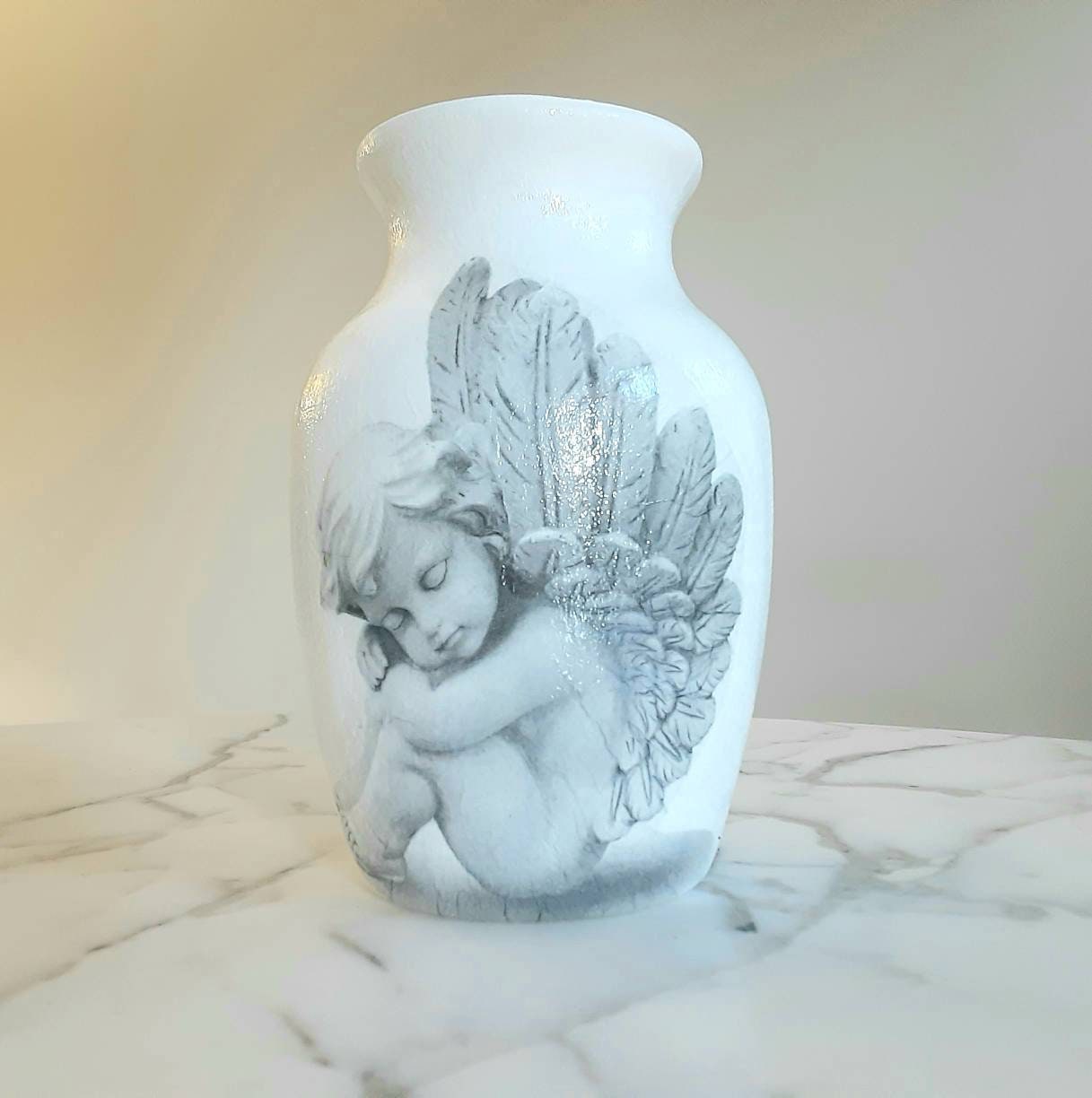 Angel Flower Vase Remembrance Vase in Memory Of Remembrance - Etsy