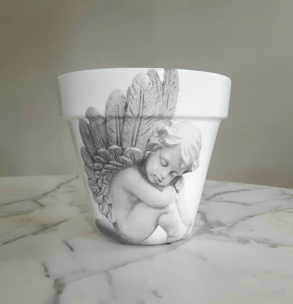Angel Clay Pot-6 Inch Angel Gift Angels Clay Pot Indoor - Etsy