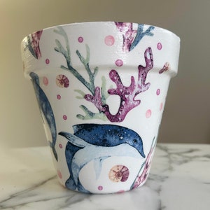 Dolphin Planter, Dolphin Flowerpots, Ocean Home Decor, Animal Lover ...