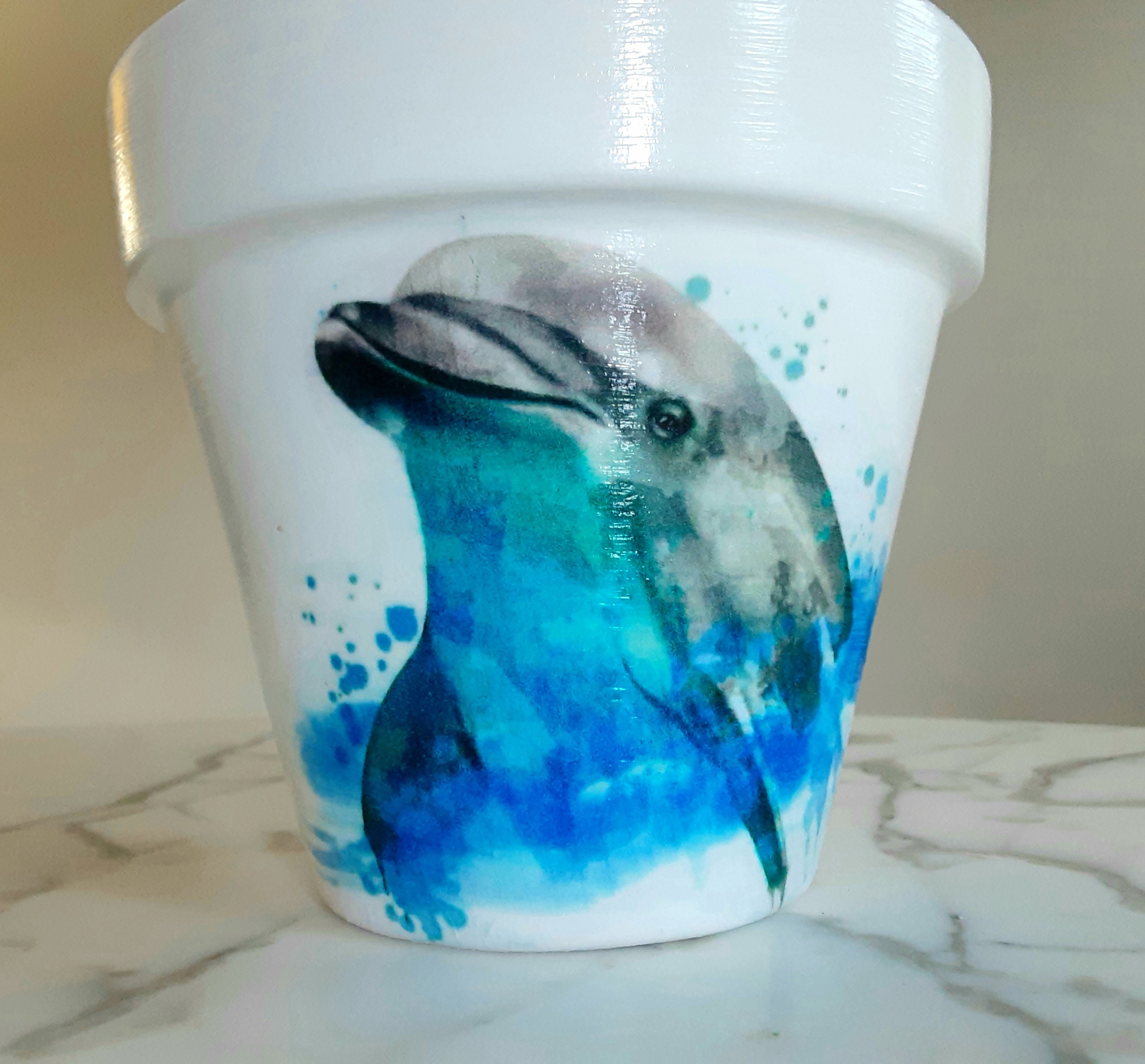 Dolphin Planter-6 Inch Dolphin Flowerpot Dolphin Gifts - Etsy