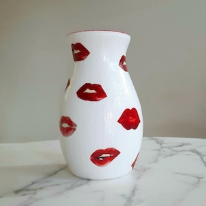Lips Flower Vase, Valentine's Day Gifts, Make up Gifts, Decorative Vase ...