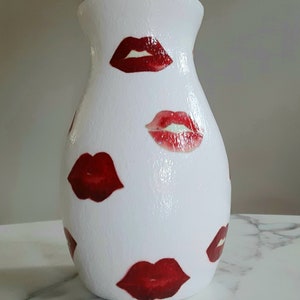 Lips Flower Vase, Valentine's Day Gifts, Make up Gifts, Decorative Vase ...