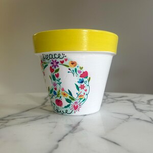 Peace Planter, Peace Flowerpot, Hippie Gifts, 60's Gifts, Indoor ...