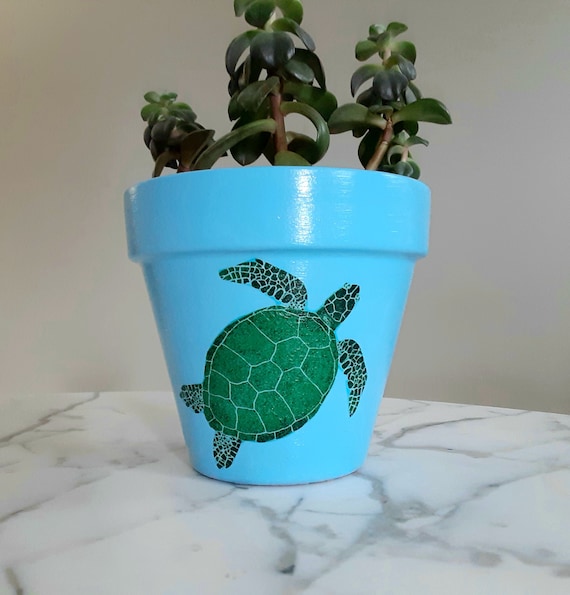 Sea Turtle Planter-6 Inch Sea Turtles Sea Turtles Gifts | Etsy