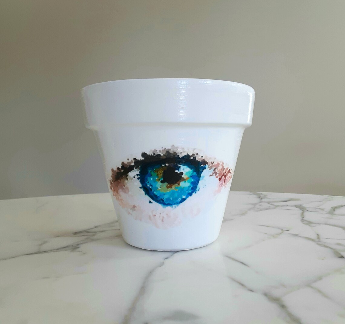 Evil Eye Planter-6 Third Eye Clay Pots Evil Eye - Etsy