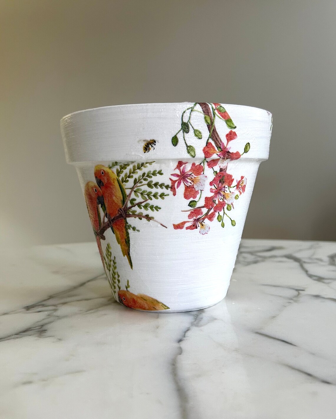 Parrot Flowerpot, Parrot Gifts, Tropical Planters, Bird Lover Gift ...
