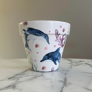 Dolphin Planter, Dolphin Flowerpots, Ocean Home Decor, Animal Lover ...
