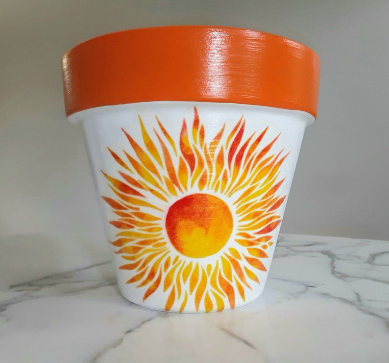 Sun Plant Pot-6inch Sun Gifts Nature Gifts Clay Plant Pot - Etsy